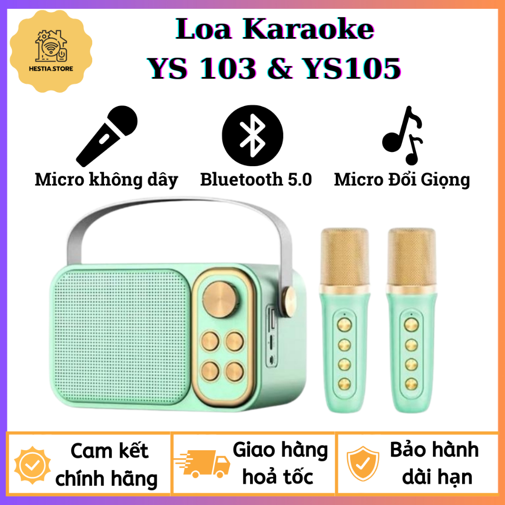 Loa Bluetooth Karaoke Mini SU-YOSD YS-105 / YS-103 Kèm Micro hát siêu ...