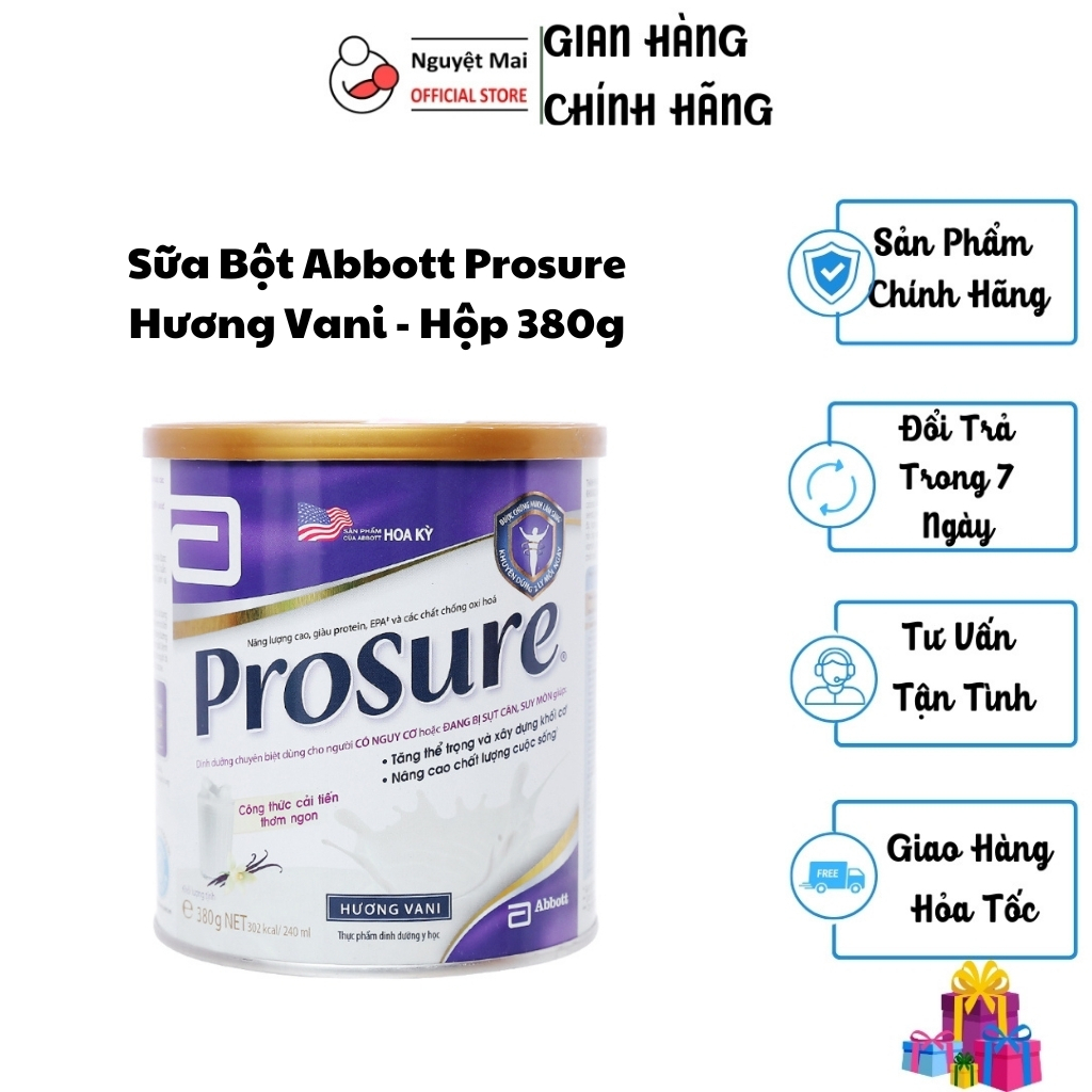 Sữa Bột Abbott Prosure Hương Vani - Hộp 380g | Shopee Việt Nam