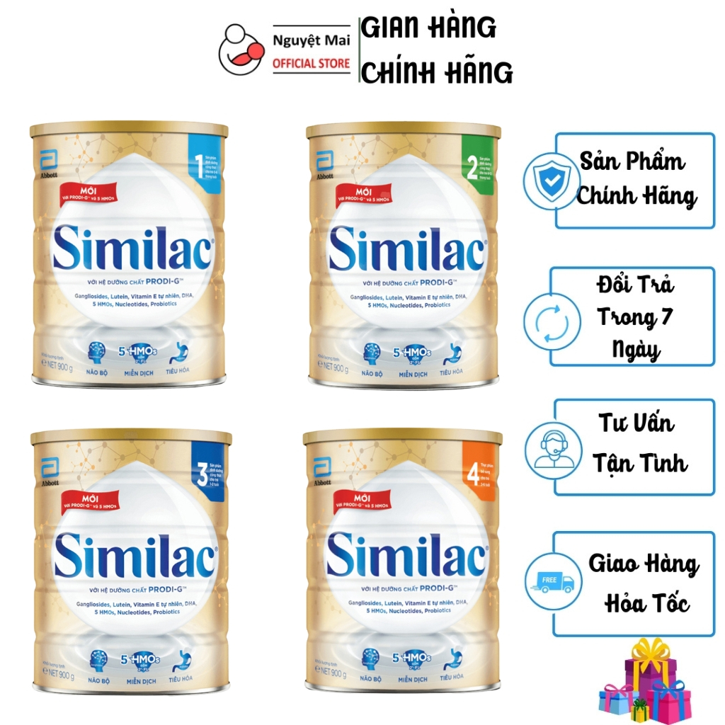 Sữa bột Abbott Similac 1/2/3/4 900g | Shopee Việt Nam