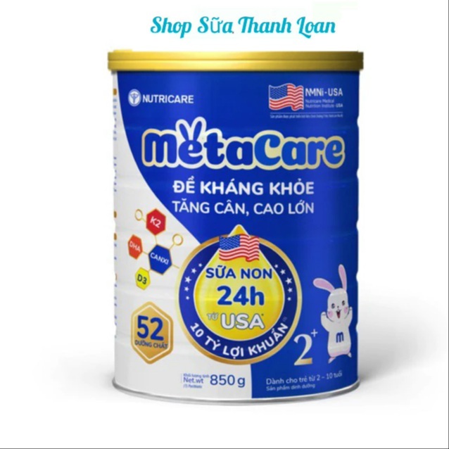 [HSD T1-2027] [Mẫu Mới] Sữa Bột Nutricare MetaCare 2+ 850g Đề Kháng Khỏe, Tăng Cân Cao Lớn ...