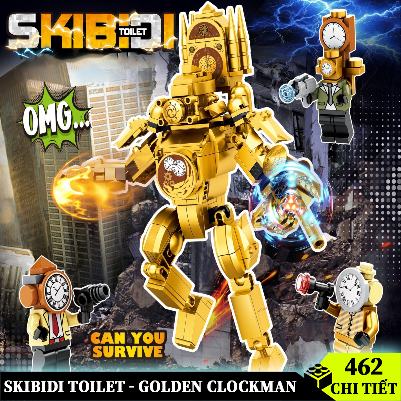 Skibidi Toilet Bộ đồ chơi lắp ráp xếp hình Titan Sound Man CameraMan ...