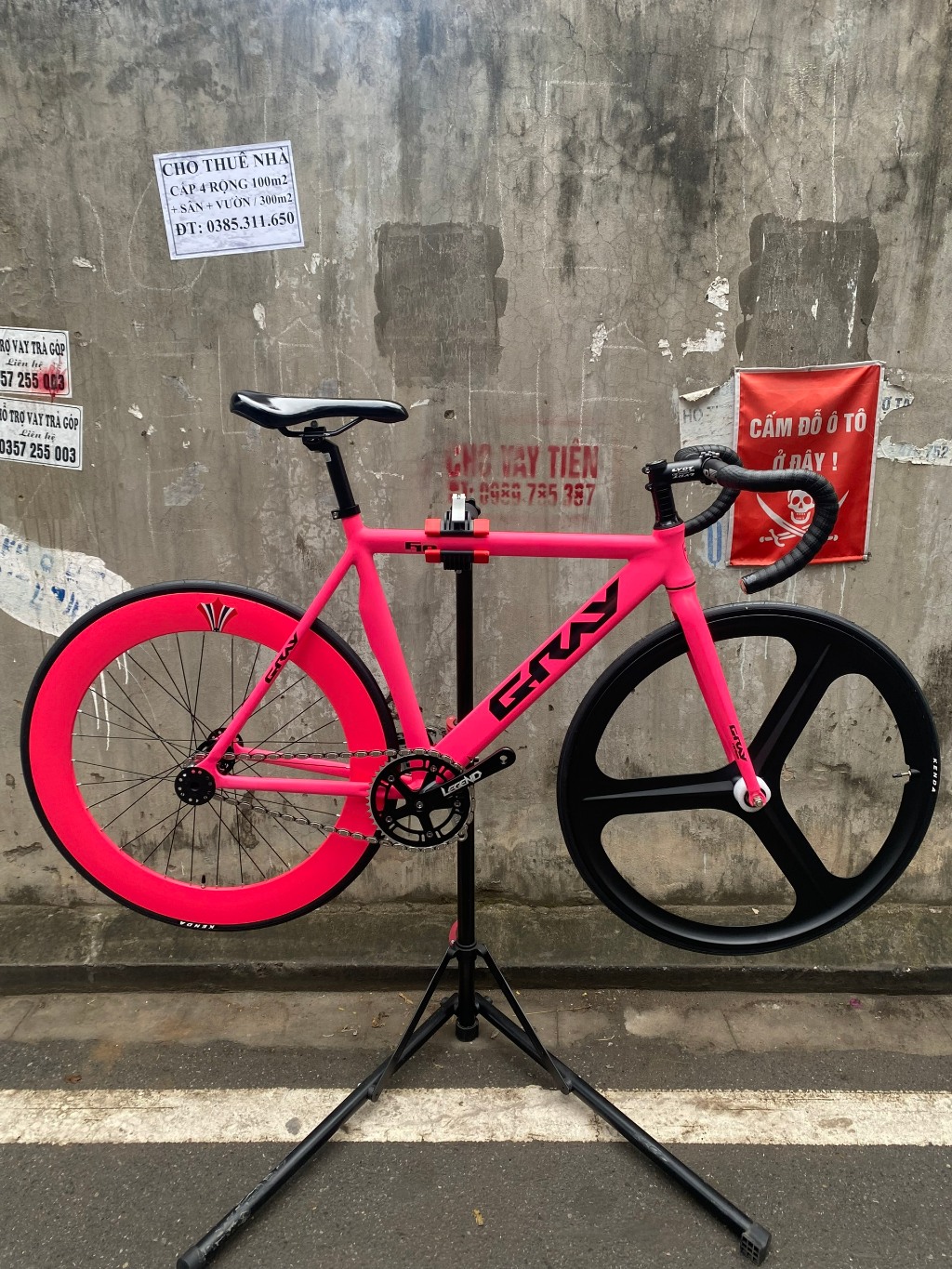 Xe đạp Fixed Gear GRAY F10 Vành trước 3 đao/ Vành sau 7cm | Shopee Việt Nam