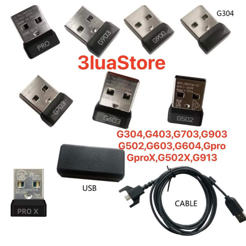 Đầu thu USB Receiver G304 G903 G603 G703 G502 G913 G502X G705 G303 GPro X Superlight V1 ( V2 ...