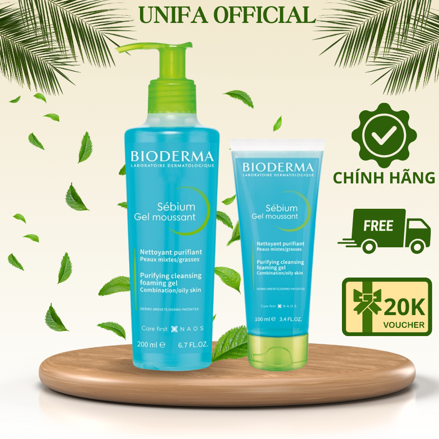 Sữa rửa mặt Biodema xanh phù hợp da dầu mụn hỗ trợ làm sạch da, giảm ...