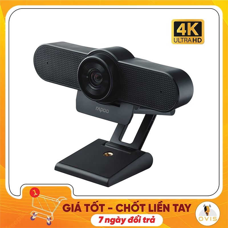 Rapoo C500 - Webcam Họp Trực Tuyến Góc Rộng 80 Độ, Độ Phân Giải 4K, Tự ...