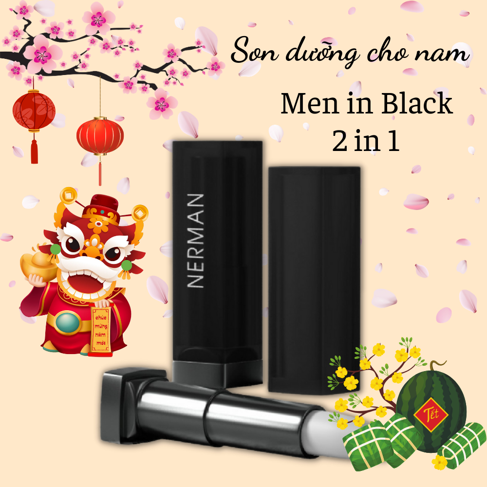 Son Dưỡng Môi Nam Nerman Black 2 In 1 4g Son Dưỡng Ẩm Màu Sắc Tự Nhiên ...
