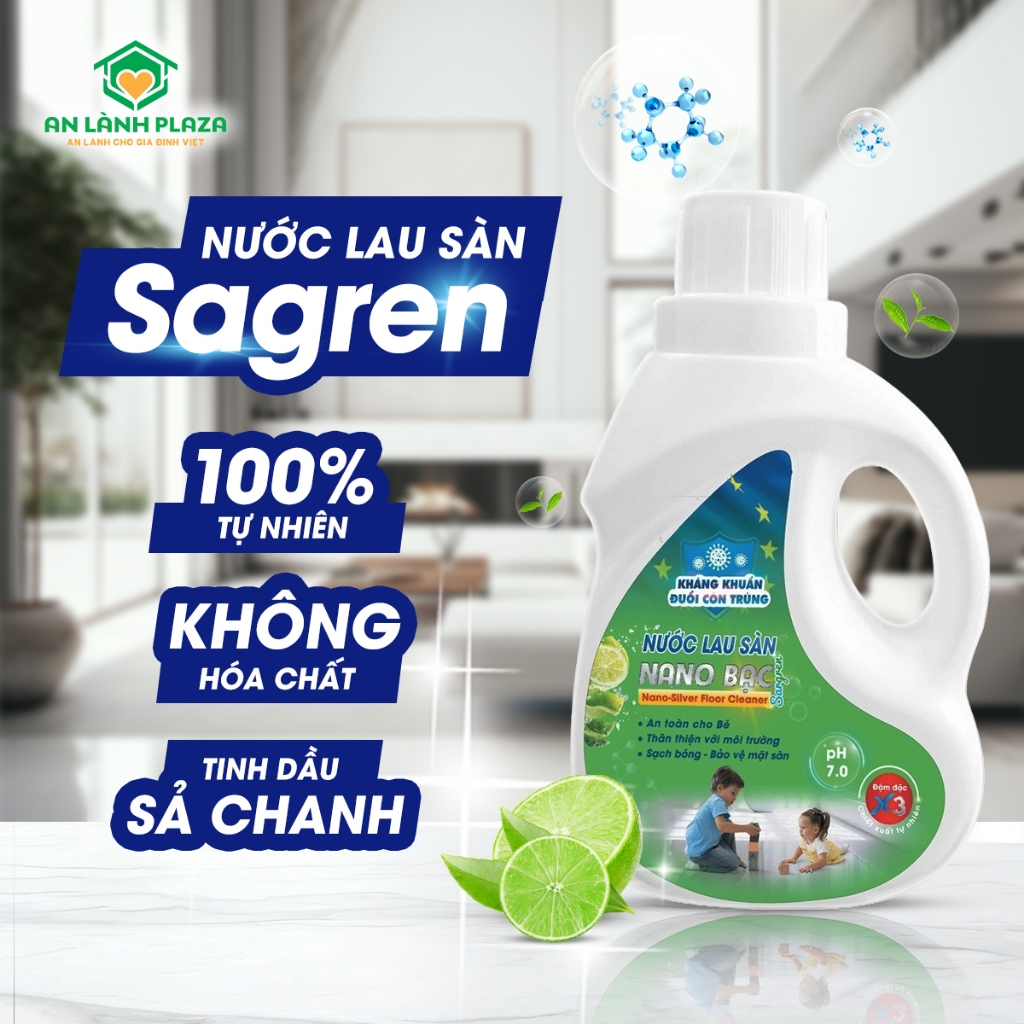 Nước lau sàn nano bạc chuyên dùng cho robot Sagren (1000ml) - Nước lau ...