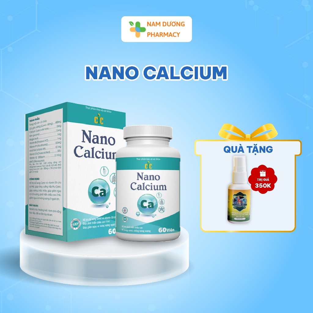 Thực Phẩm Bổ Sung Nano Calcium NAM DƯƠNG PHARMACY Cung Cấp Canxi Giúp ...