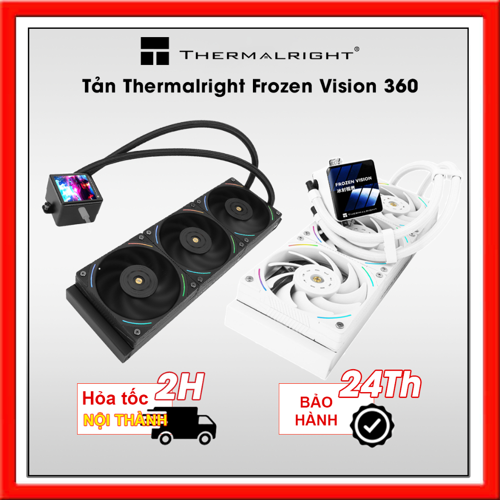 TẢN NHIỆT NƯỚC THERMALRIGHT FROZEN VISION 360 BLACK/ WHITE | Shopee ...