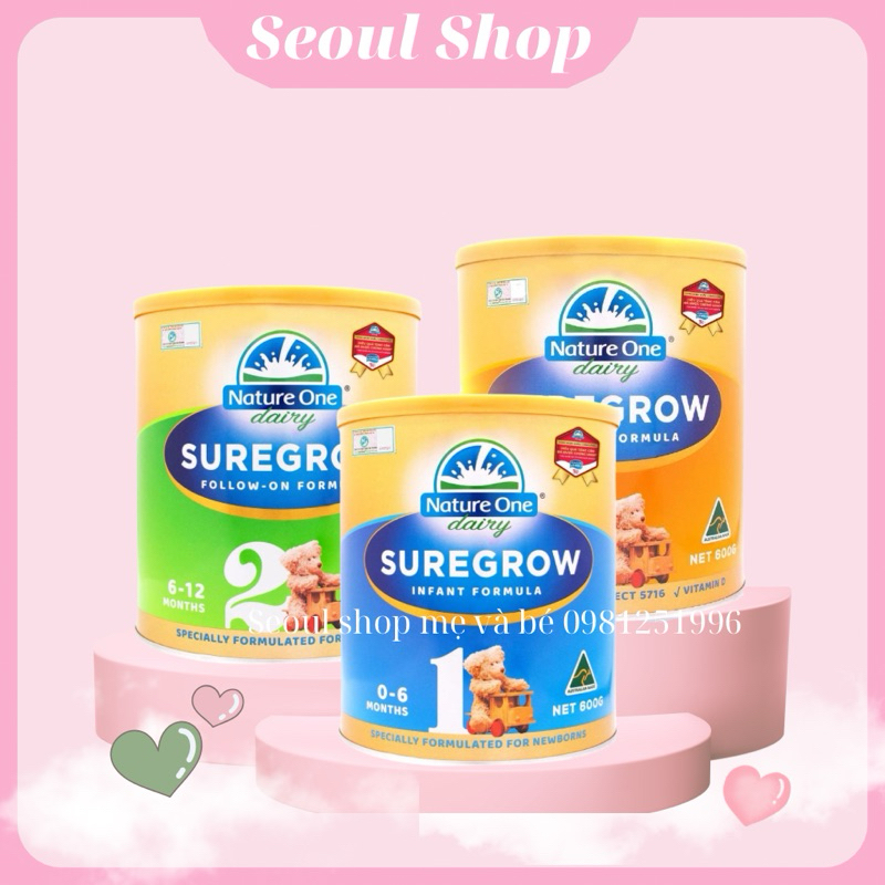 Sữa bột tăng cân Nature One Dairy SureGrow hỗ trợ hệ tiêu hoá tăng kg ...
