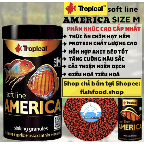 [CAO CẤP] Thức ăn cá Tropical Soft line America size M- Cám cá châu Mỹ ...