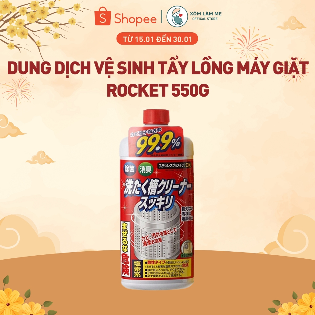 Dung Dịch Tẩy Lồng Máy Giặt Rocket 99,9% Diệt Vi Khuẩn Nấm Mốc Và Cặn ...