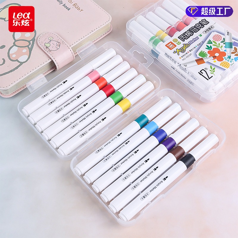 Bút Màu Acrylic Marker 12/24/36/48/60 Cao Cấp Màu Sắc Tươi Sáng - Bút ...