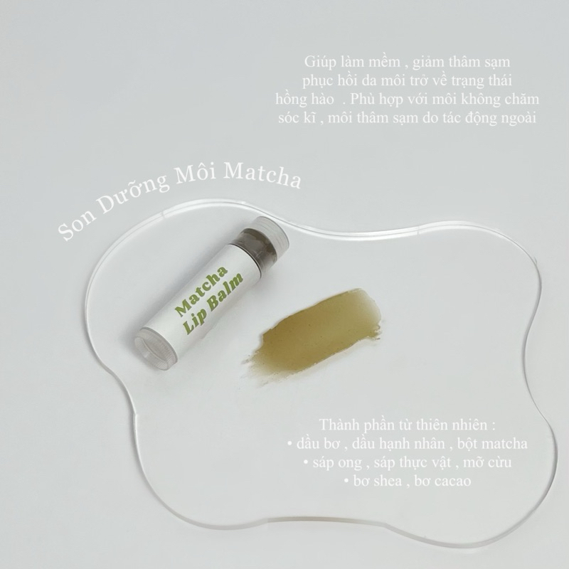 Son dưỡng giảm thâm sạm môi Lip Balm Matcha - Uni handmade | Shopee ...