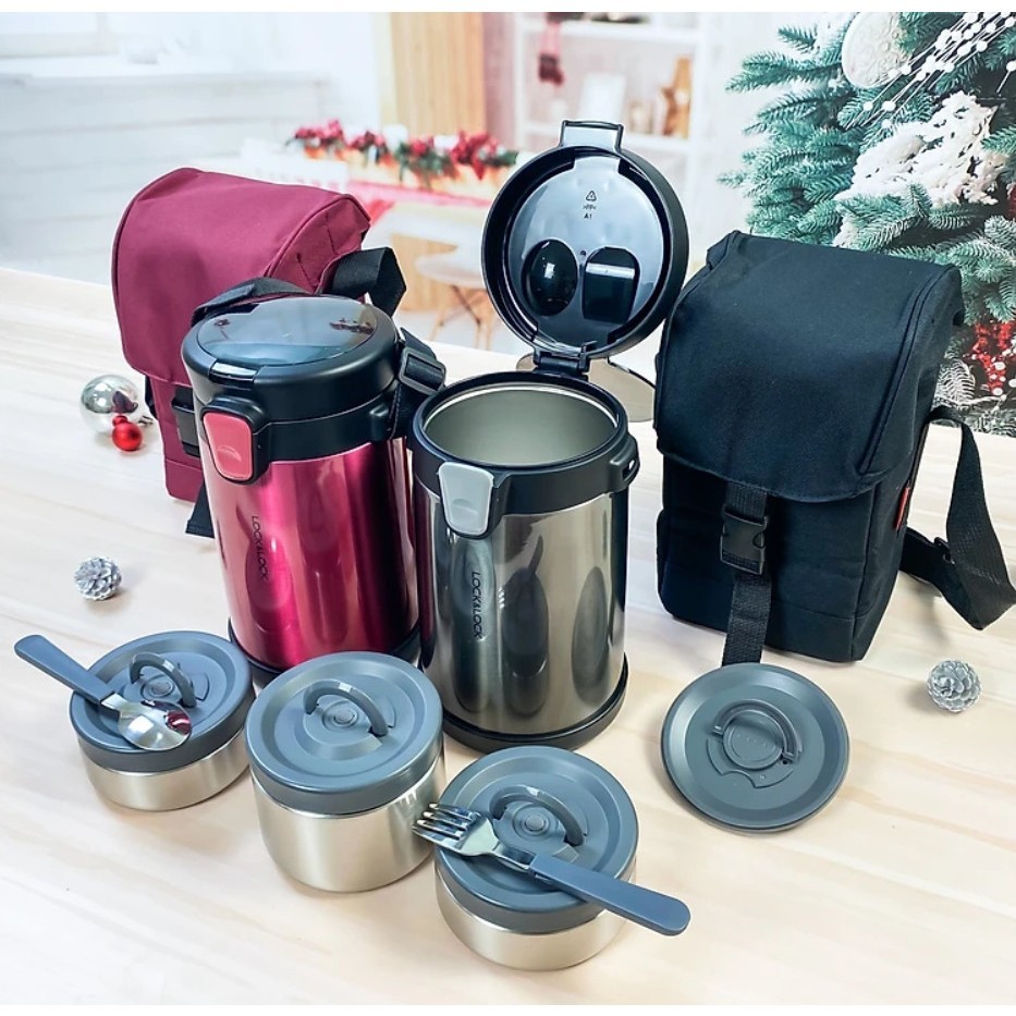 Bộ Hộp Cơm Giữ Nhiệt Easy Take Lunch Box Lock&Lock LHC8034 (2000ml) | Shopee Việt Nam