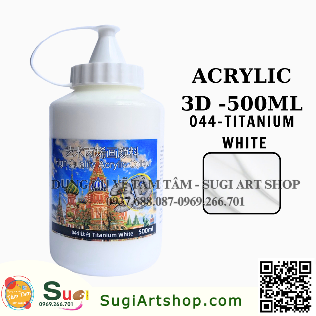 [ Sugi Art Shop ] Màu Acrylic 3D Chinjoo vẽ ngoài trời dung tích 500ml ...