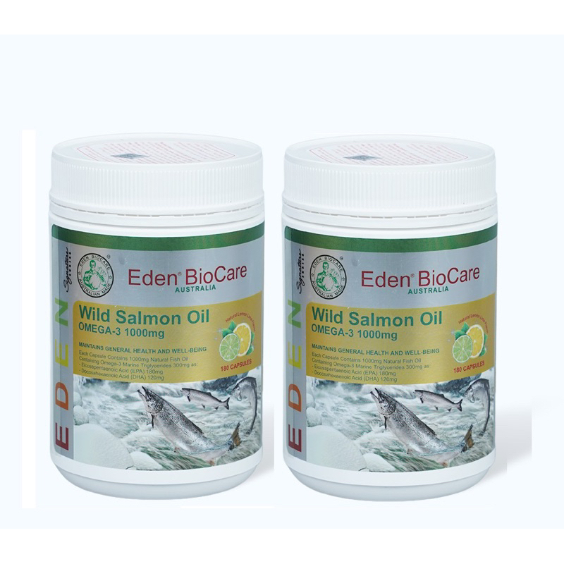 Combo 2 hộp Dầu Cá Hồi Omega 3 Australia (180 viên/hộp) Eden BioCare ...