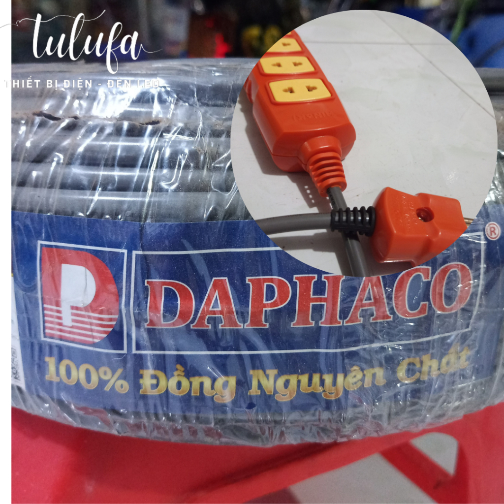 [1 mét] Dây Điện Đôi Daphaco (2x1.5) có vỏ bọc PVC tròn xám | Shopee Việt Nam