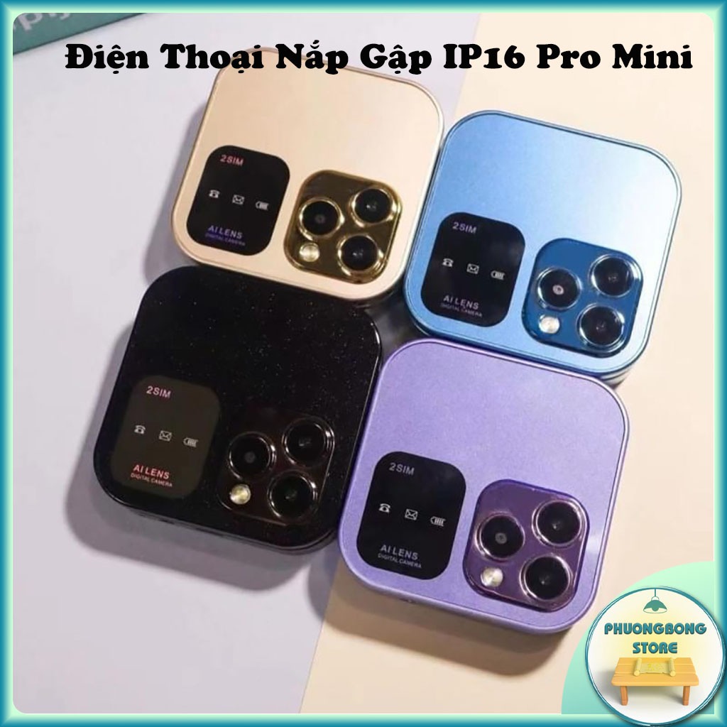 Điện Thoại Mini I16 Pro 2 Sim 2 Sóng, Có Camera, Khay Lắp Thẻ Nhớ, Màn ...