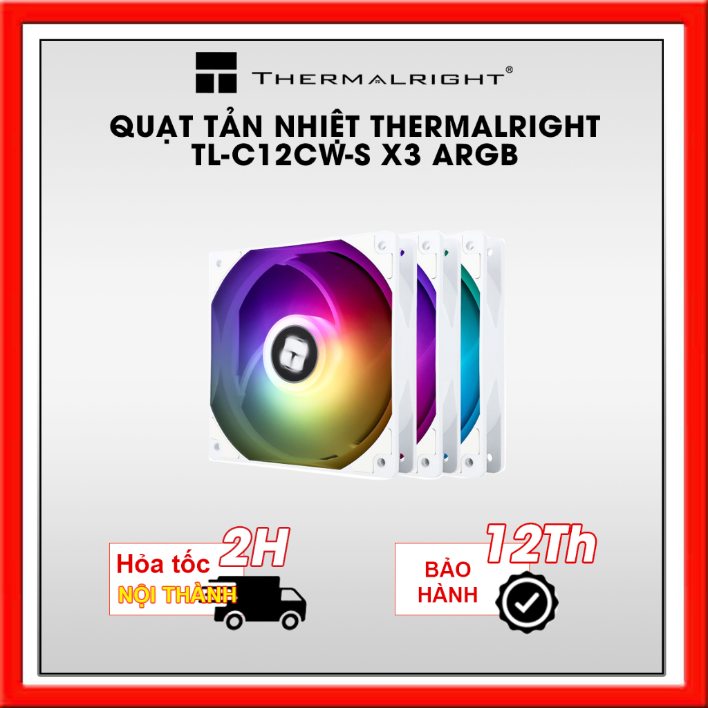 QUẠT TẢN NHIỆT THERMALRIGHT TL-C12CW-S *3 ARGB | Shopee Việt Nam