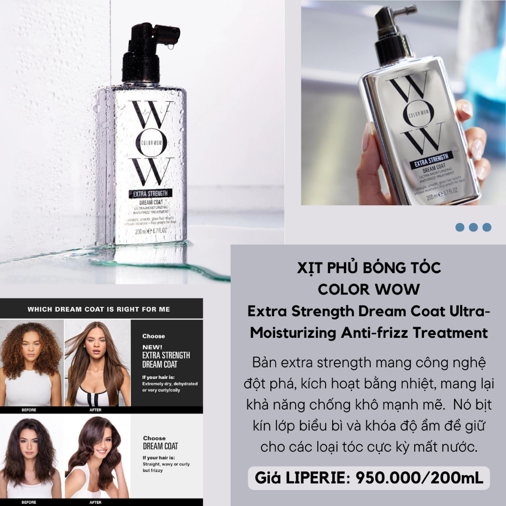 Color Wow | Xịt phủ bóng tóc COLOR WOW Extra Strength Dream Coat Ultra ...