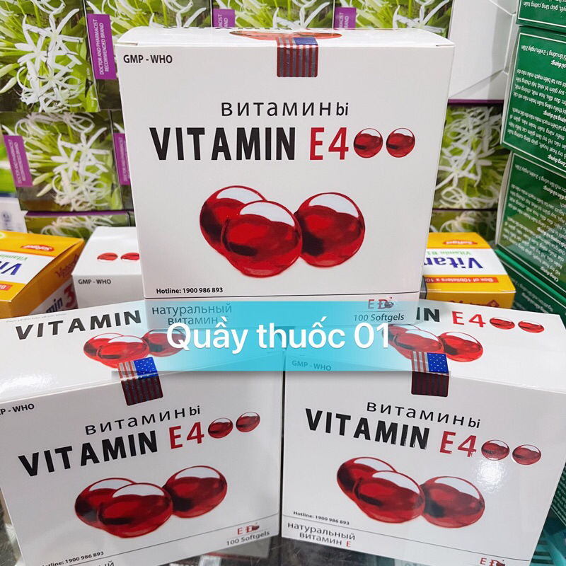 Vitamin E400 đỏ hộp 100 viên - Chính Hãng | Shopee Việt Nam