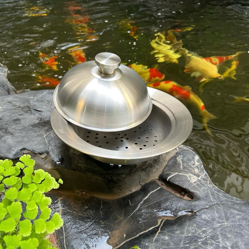 [ HÀNG NHẬT] Khay Hấp Inox 18/10 Xuất Nhật Kèm Nắp Dùng Cho Nồi 20-27Cm ...