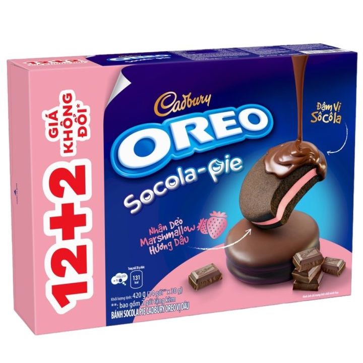 Hộp 12 chiếc Bánh Oreo Cadbury socola-pie | Shopee Việt Nam