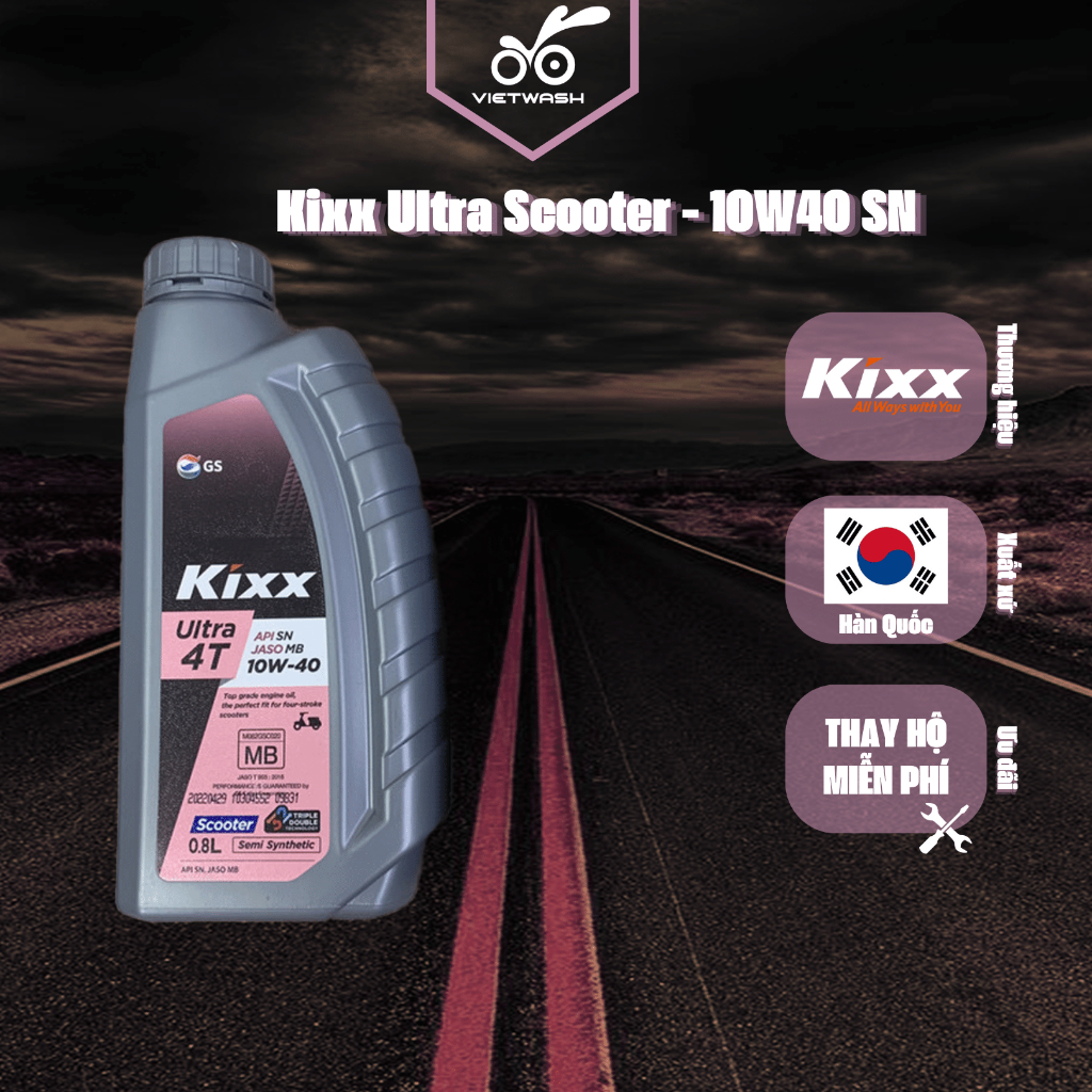 Nhớt xe máy, nhớt xe ga Kixx Ultra Scooter 10W40 API SN 800ml/1L [MIỄN ...