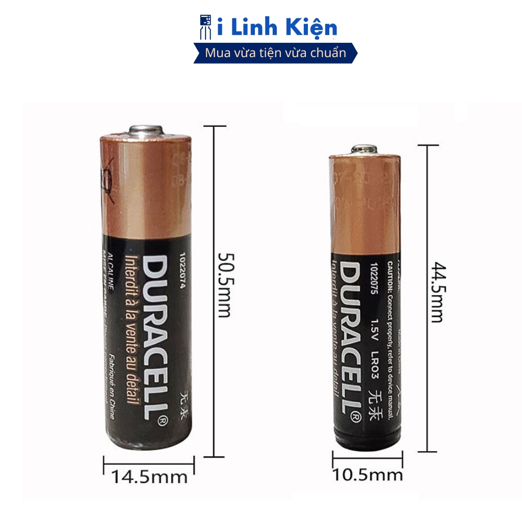 Pin Duracell AA - AAA 1.5V vỉ 2 viên siêu bền chính hãng ilinhkien ...