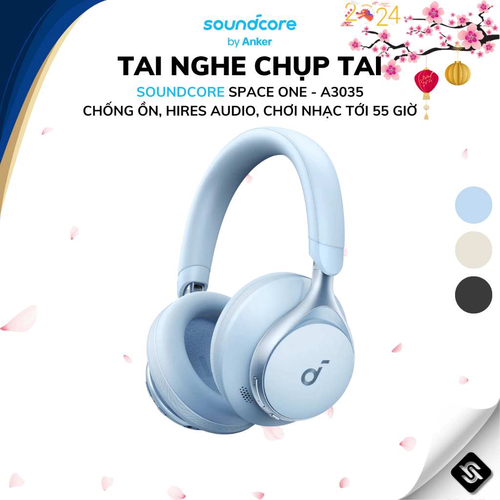 Tai nghe chụp tai bluetooth Soundcore Space One (by Anker) - A3035 | Shopee Việt Nam