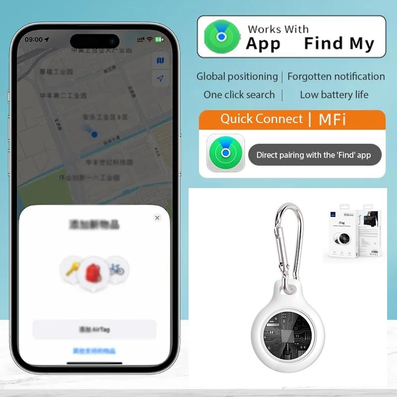 iTab định vị GPS chống thất lạc WIWU iTag pin 365 ngày báo động tìm vị trí qua find my app ...