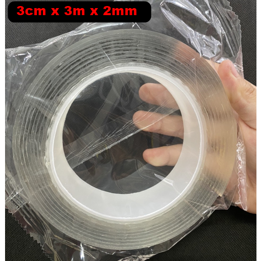[ LOẠI DÀY 2MM ] Băng Keo Silicon 2 Mặt Trong Suốt Siêu Dính Magic Tape ...