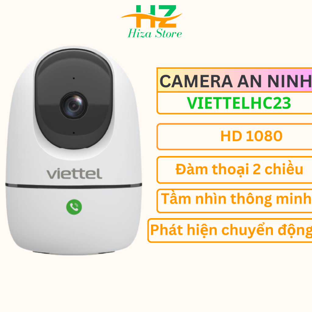 Camera viettel HC23 chính hãng hiện đại nhất công nghệ AI, camera giám sát trong nhà | Shopee ...