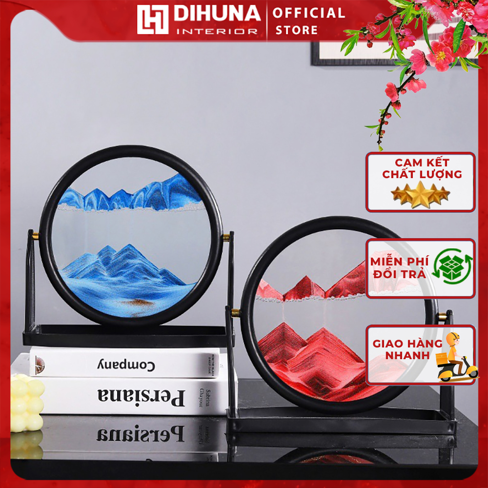 Tranh Cát Chảy Chuyển Động 3D Trục Xoay, Đồ Decor Trang Trí Kệ Tủ, Kệ ...
