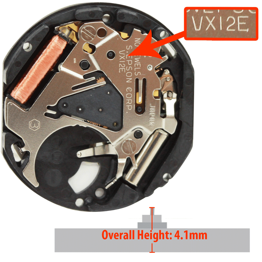 Máy đồng hồ Seiko Epson VX12E VX12 Japan Movement 1 lịch máy OP ...