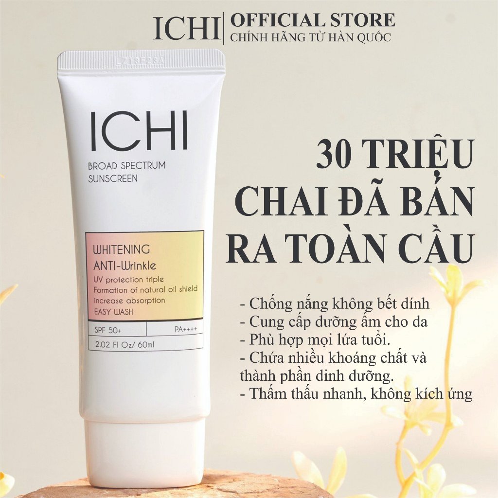 Kem chống nắng ICHI BROAD SPECTRUM SUNSCREEN 60ml SPF 50+ | Shopee Việt Nam
