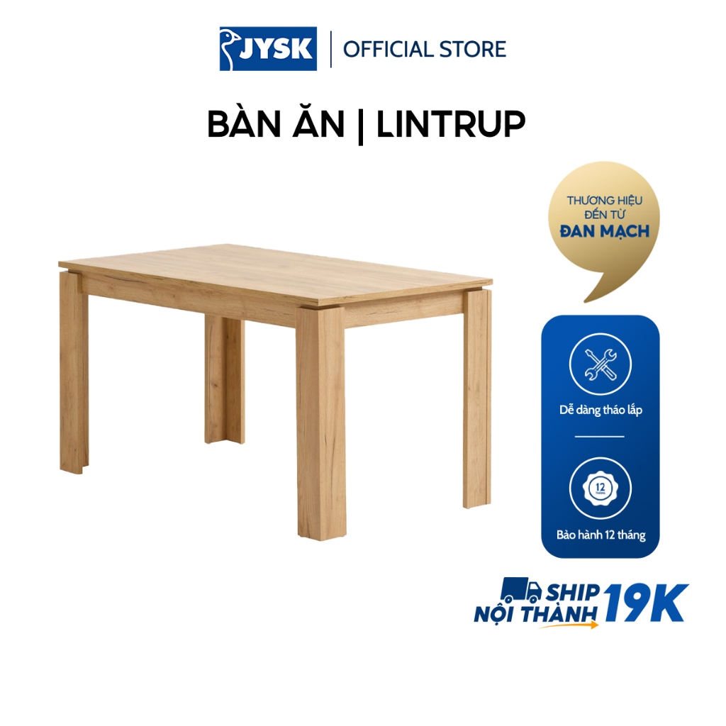 Bàn ăn | JYSK Lintrup | gỗ công nghiệp | màu sồi | nhiều kích thước ...