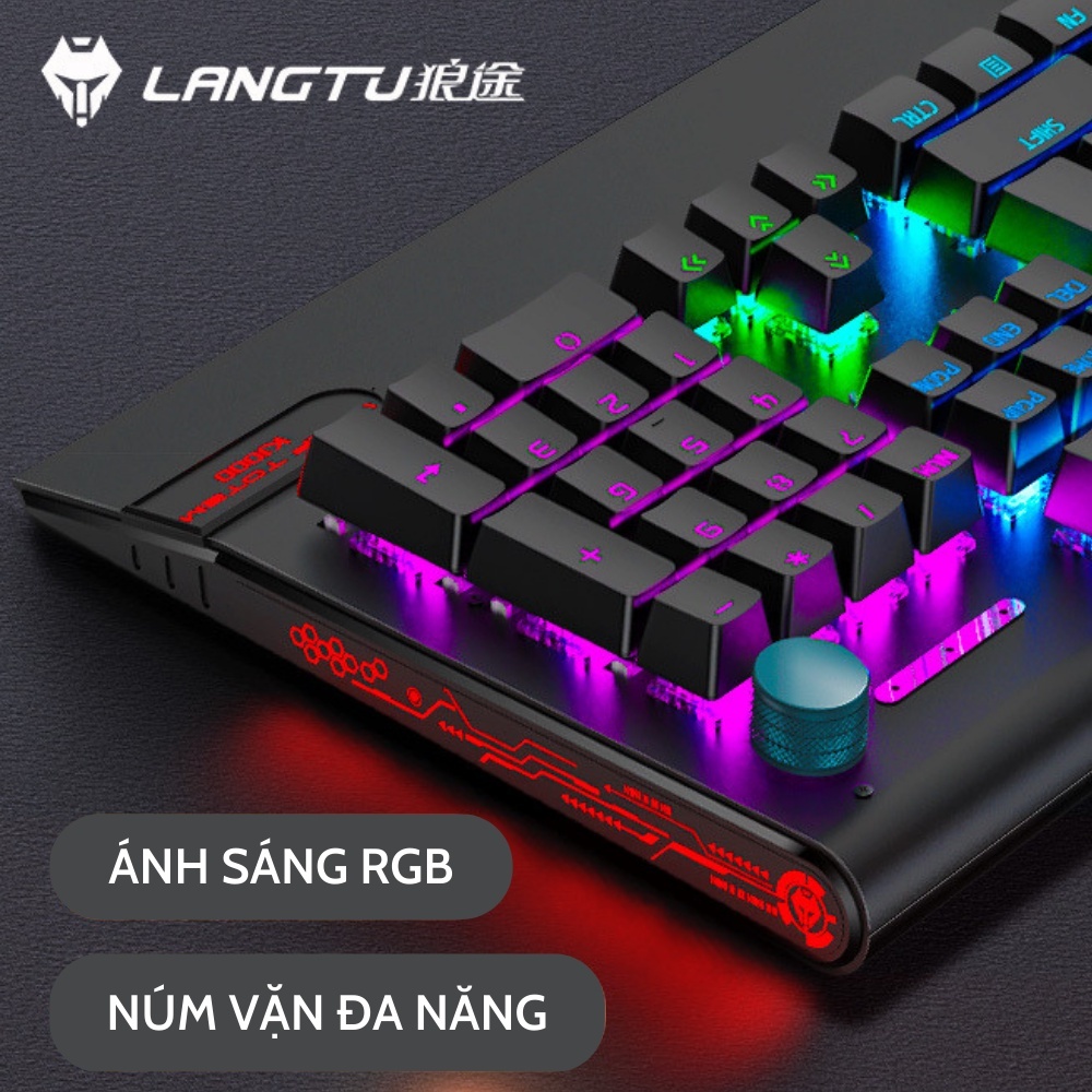 Bàn Phím Cơ Gaming Có Dây K1000 LANGTU Có Đèn Led RGB LT09 | Shopee ...