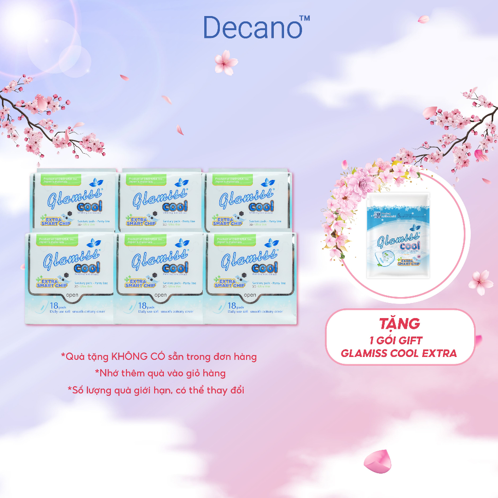 6 gói băng vệ sinh thảo dược Glamiss Cool Extra hàng ngày, băng vệ sinh ...