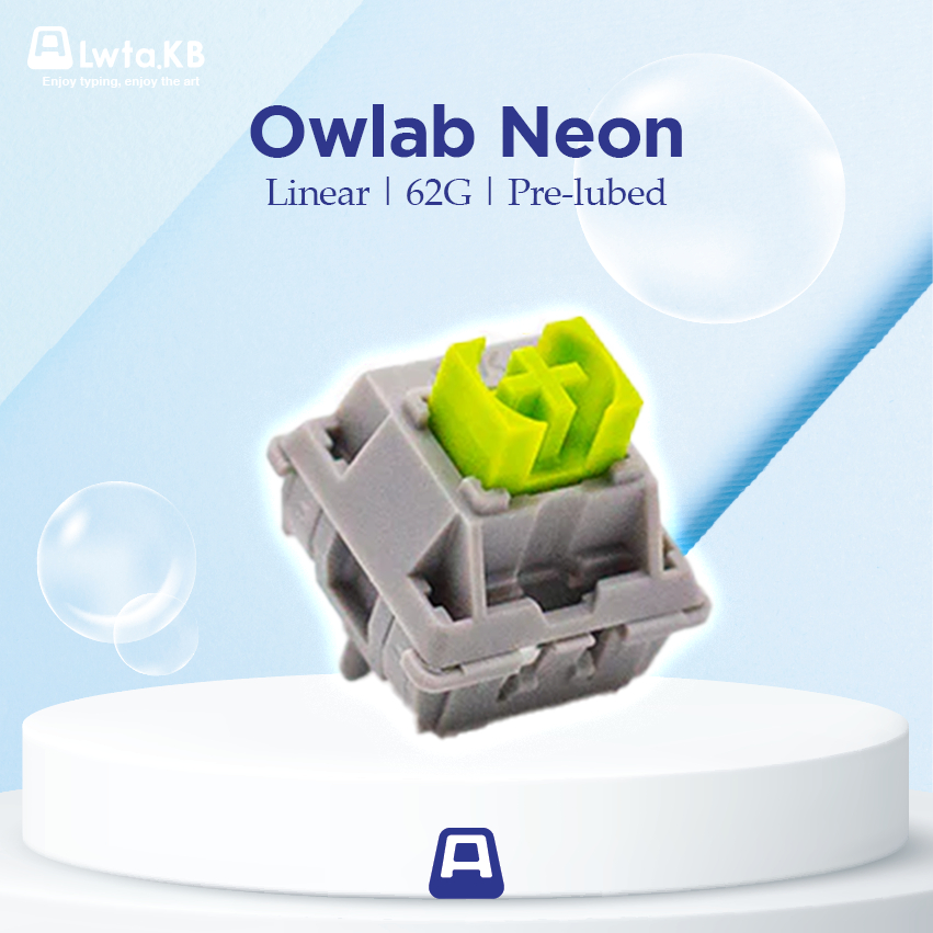 Owlab Neon | Switch Owlab Neon Linear | 62G | Pre Lube | 5 Pin dùng cho bàn phím cơ | Shopee ...