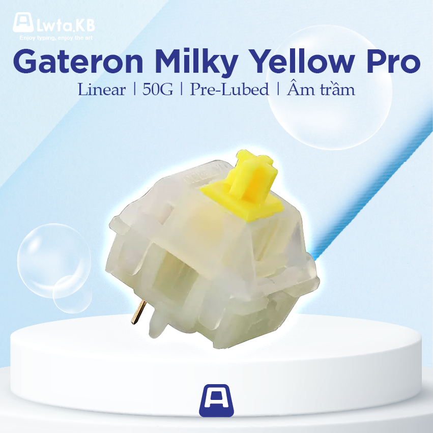 Milky Yellow Pro | Switch Gateron Milky Yellow Pro Linear | 50G| 5 PIN ...