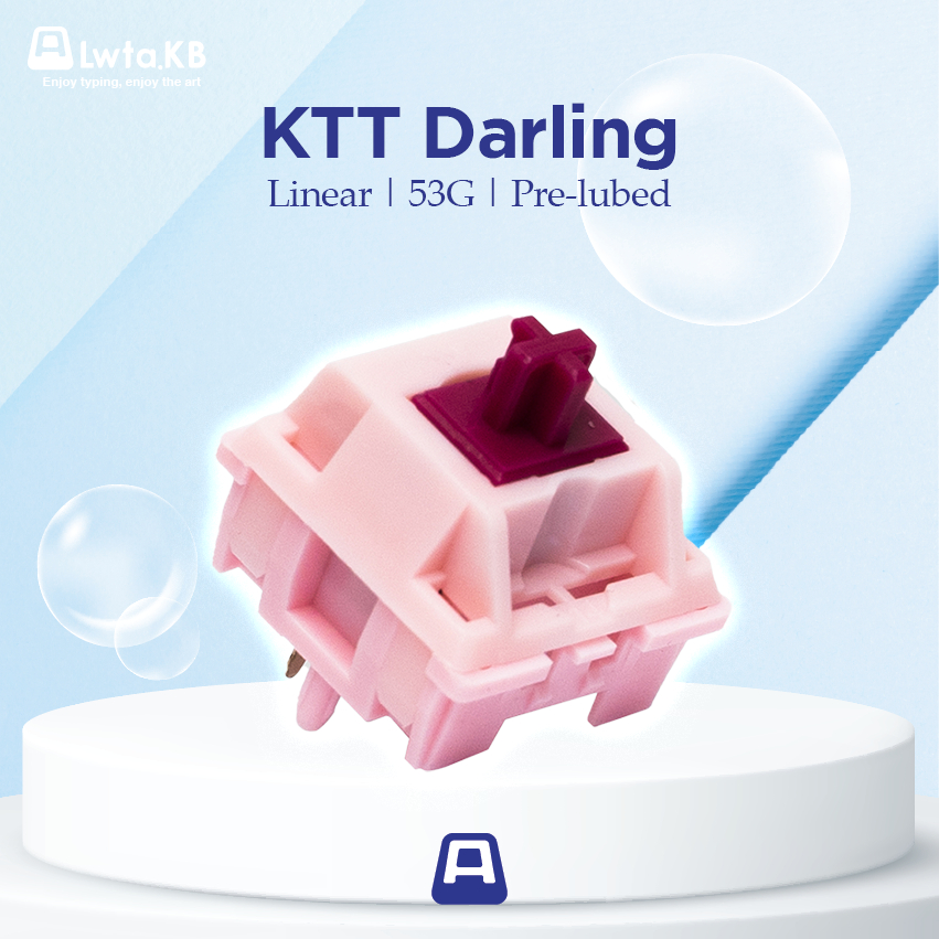 KTT Darling | Switch KTT Darling Linear | 53G | Pre Lube | 5 Pin dùng cho bàn phím cơ | Shopee ...