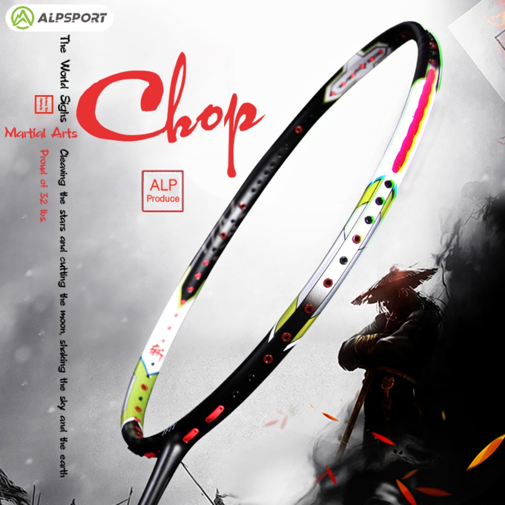 ALP ZY 3U Căng Max 38LBS 17KG Vợt Cầu Lông Original 100% Full Carbon ALPSPORT Rsl Yonex White ...