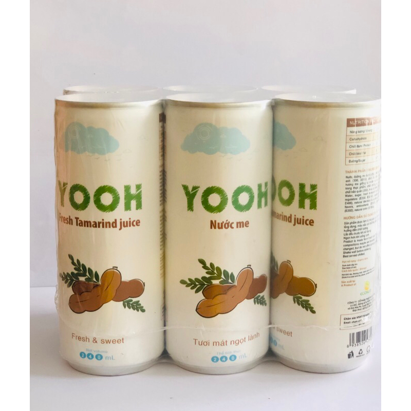 Nước Me ép siêu ngon , chua chua ngọt ngọt Yooh lốc 6 lon | Shopee Việt Nam