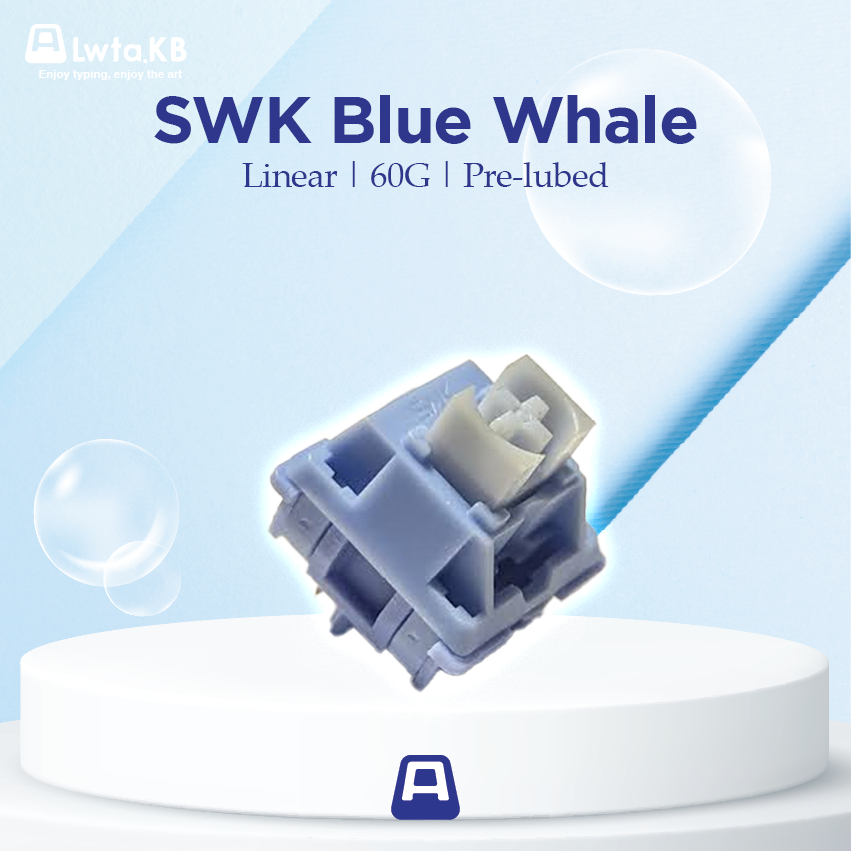 SWK Blue Whale | Switch Cá Voi Xanh Linear | 60G | Pre Lube | 5 Pin ...
