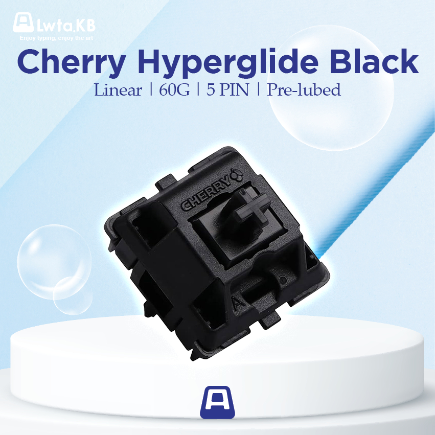 Cherry HB | Switch Cherry Hyperglide Black Linear | 60G | 5 Pin dùng cho bàn phím cơ | Shopee ...