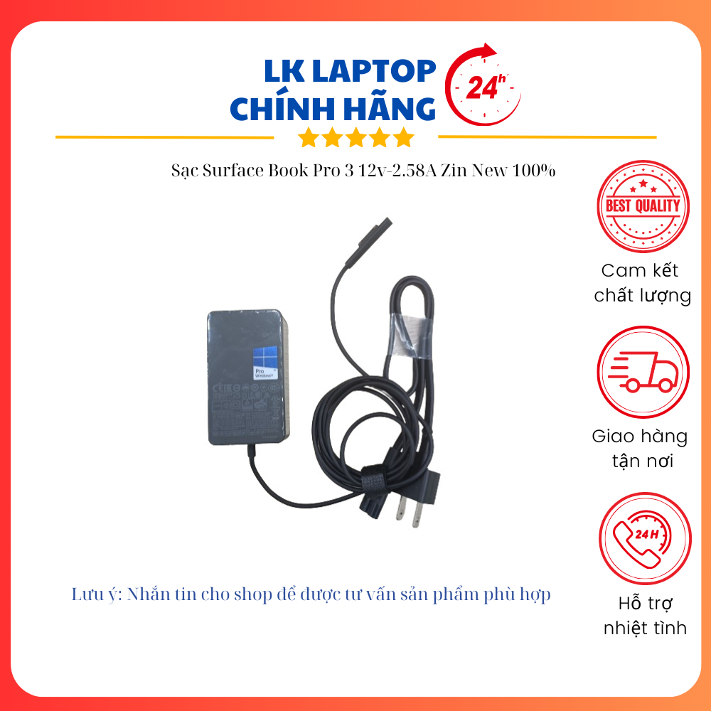 Sạc Surface Book Pro 3 4 5 6 7 8, Surface laptop 1 2 3, Microsoft Model ...