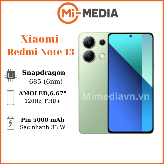 Điện thoại Xiaomi Redmi Note 13 Chính hãng bảo hành toàn quốc ...
