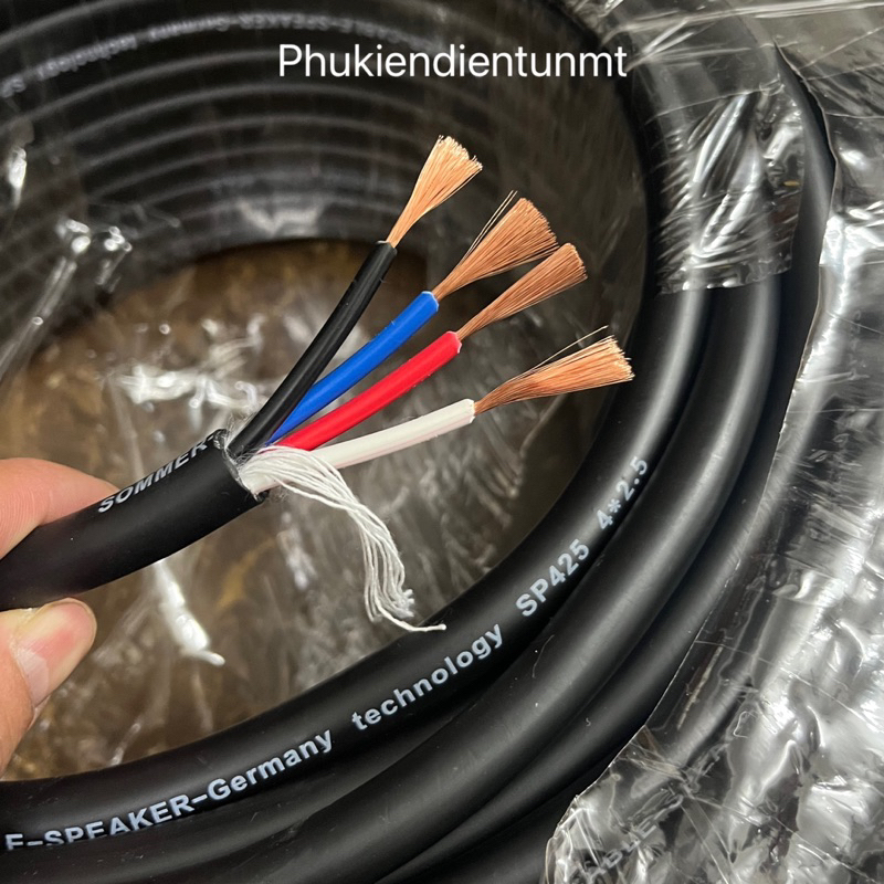1 mét dây loa SOMMER 4x2.5 và 4x1.5 lõi đồng nguyên chất hàng cao cấp ...